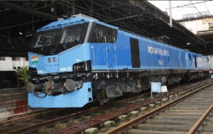 The Indian Railway WAG-12B locomotive at CSTM