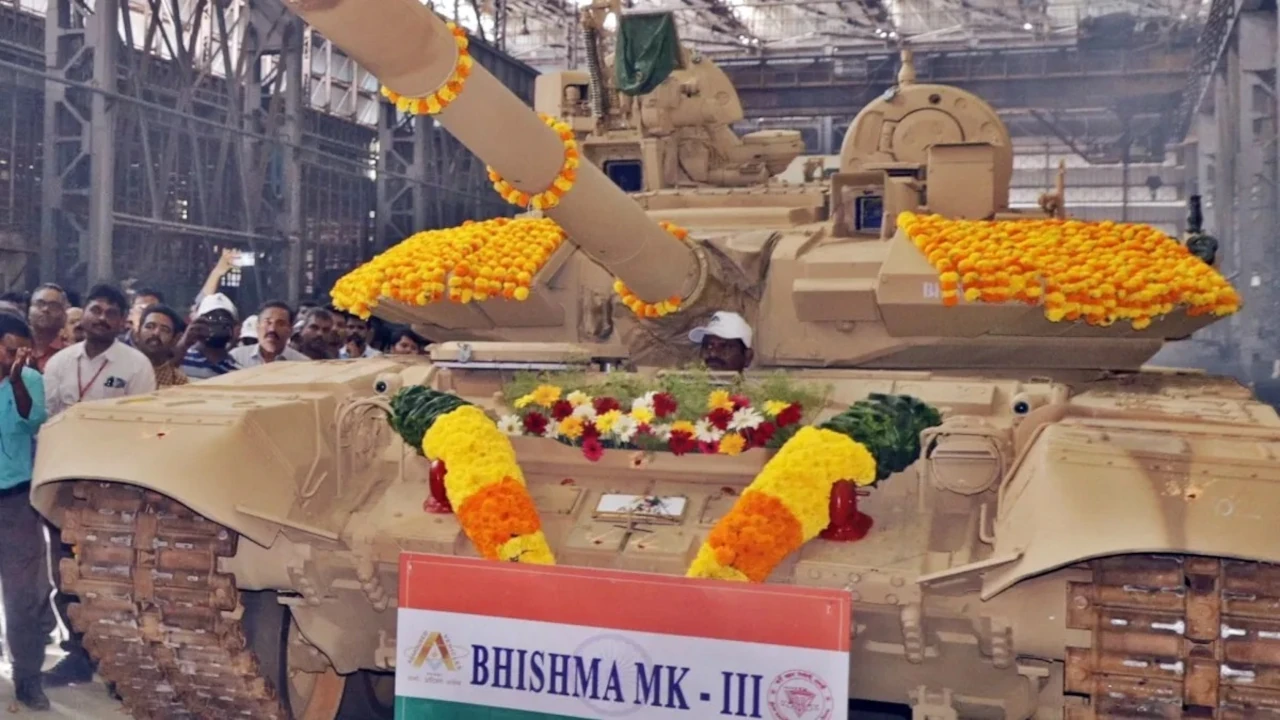 Details Emerge: Indian T-90 Bhishma Mk III Tank Features Domestic Upgrades